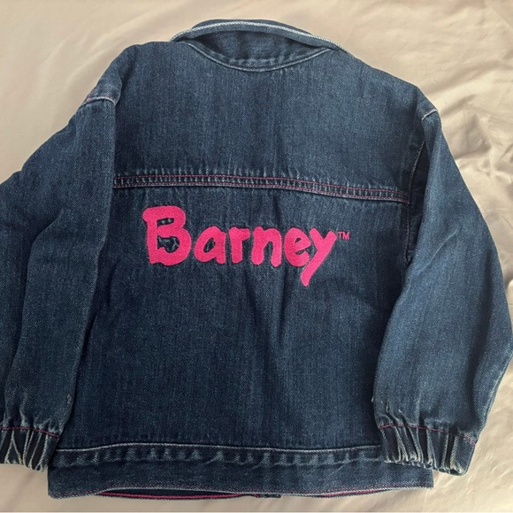 Barney | Jackets & Coats | Vintage Barney Blue And Pink Jean Jacket ...